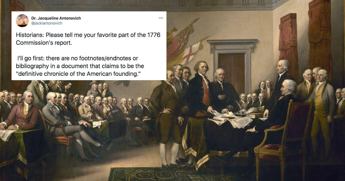 The 1776 Report is rife with 'errors, distortions, and outright lies ...