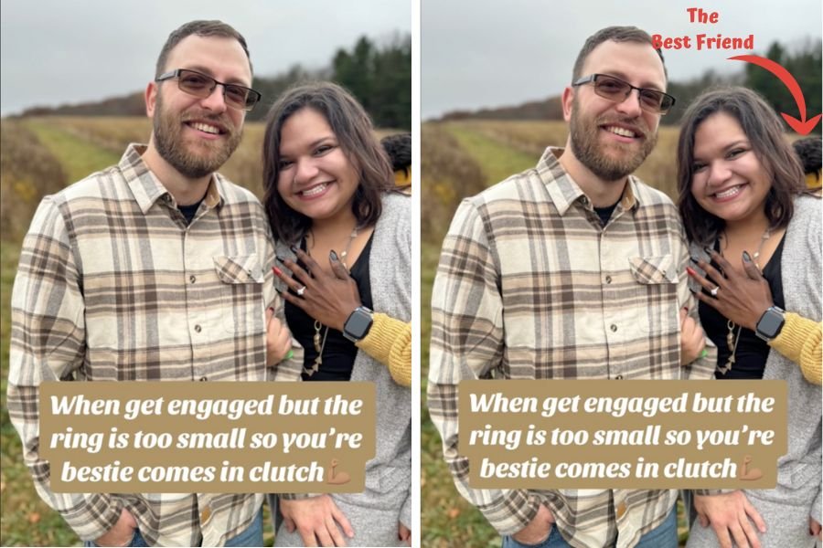 Woman uses best friend's hand for engagement pictures - Upworthy