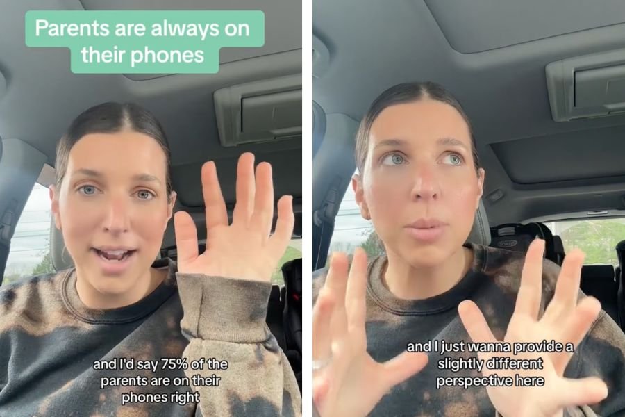 Mom has different take on parents being on their phones - Upworthy