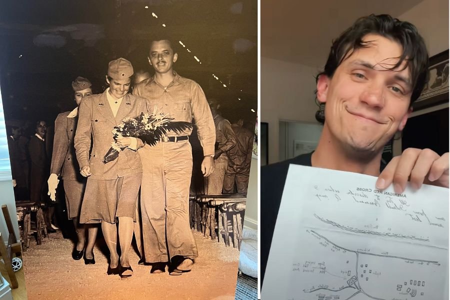 WW2 lovers were separated after a blind date cut short, so she drew a ...