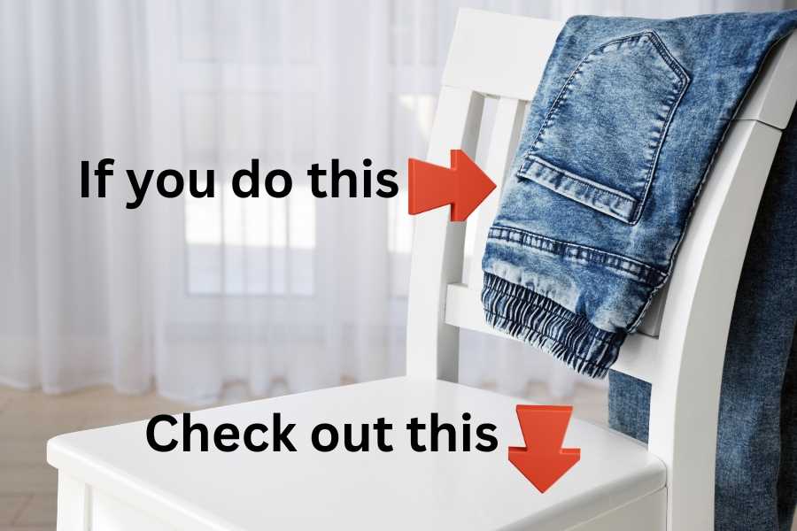 Woman designs a chair specifically for half-dirty clothes to hang on ...