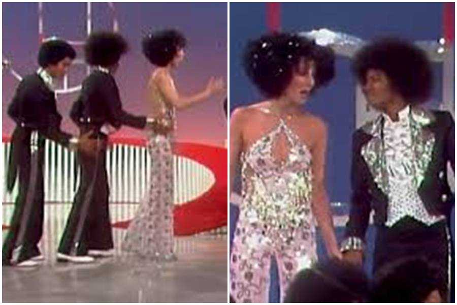 In an iconic 1975 clip, a teenage Michael Jackson stuns Cher during ...